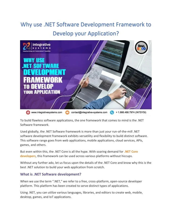 PPT - .NET Software Development Framework to Develop your Application ...
