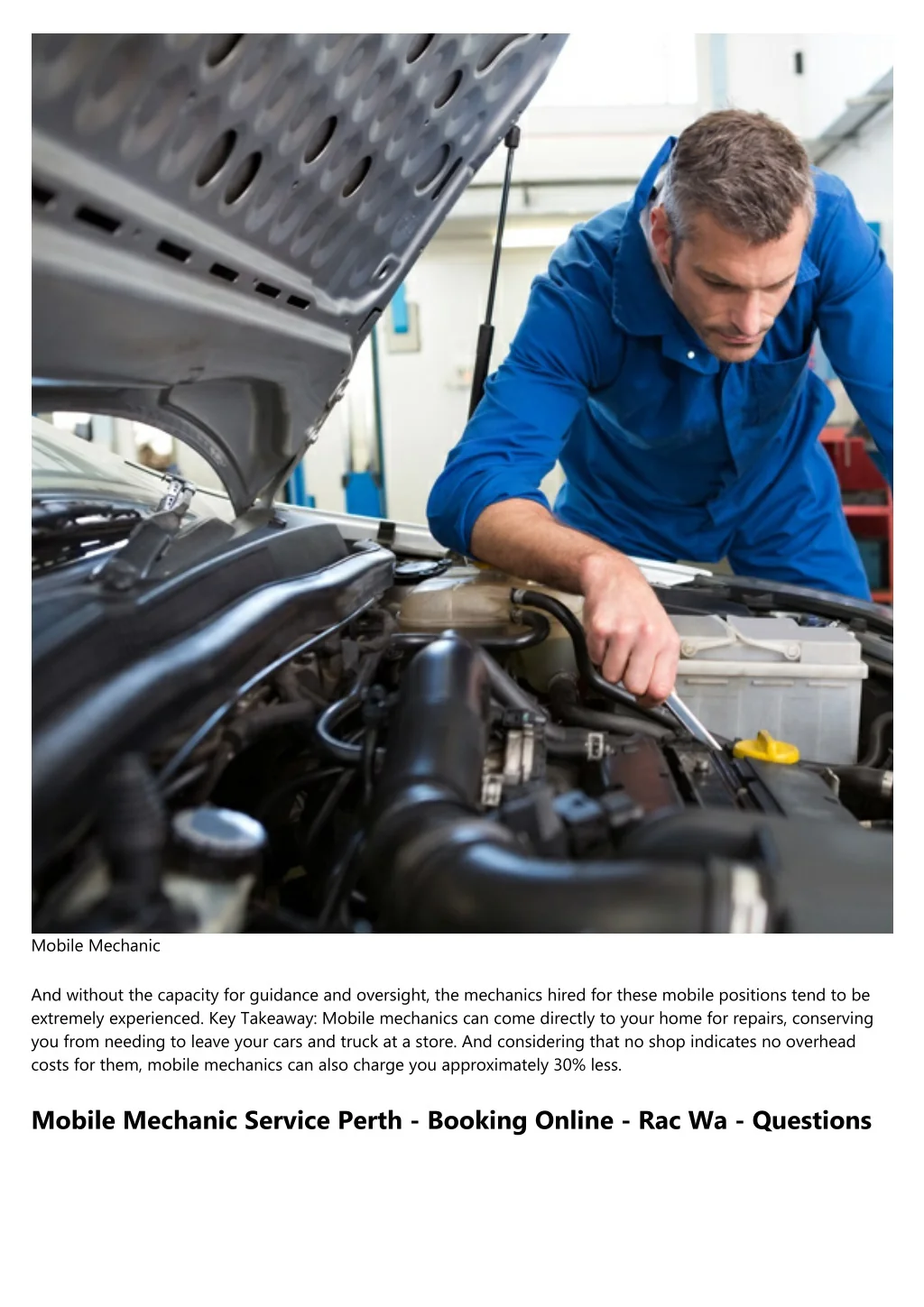 PPT - What the Best Mobile Mechanic in Perth Pros Do (and You Should ...