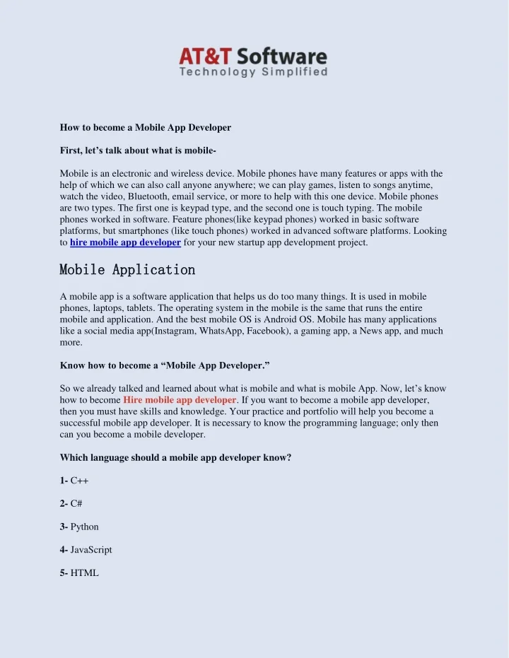PPT - How to become a Mobile App Developer PowerPoint Presentation ...