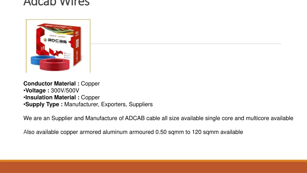 PPT - Falguni Trading Corporation - Wires and Cables Manufacturers In ...