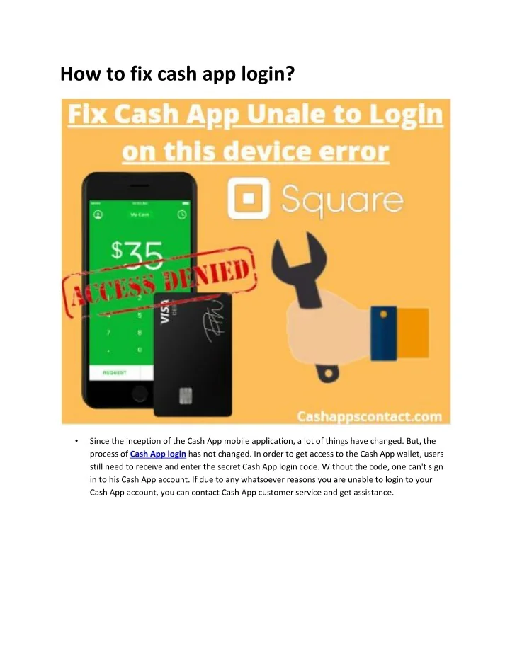 PPT - How to fix cash app login? PowerPoint Presentation, free download ...