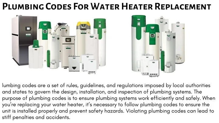 PPT - Plumbing Codes For Water Heater Replacement by Just Water Heaters ...