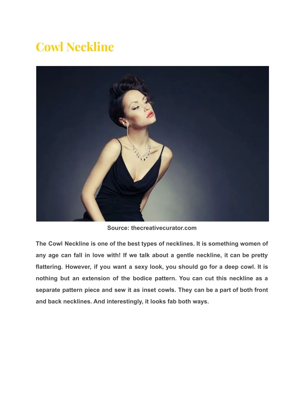 PPT - 20 Most Appealing Types of Necklines for Every Woman PowerPoint ...