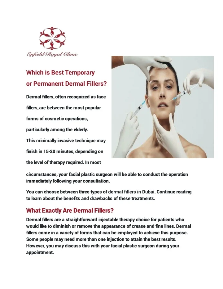 PPT - Which is Best Temporary or Permanent Dermal Fillers PowerPoint ...