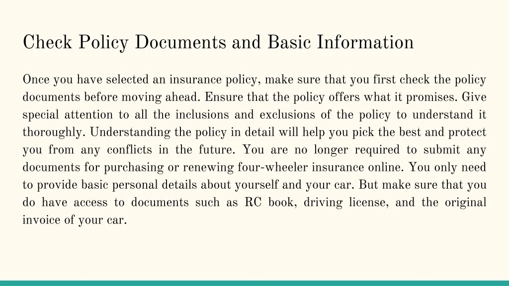 PPT - Guide For Acquiring A Car Insurance Policy PowerPoint ...