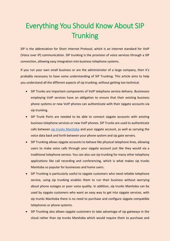 PPT - Everything You Should Know About SIP Trunking PowerPoint ...