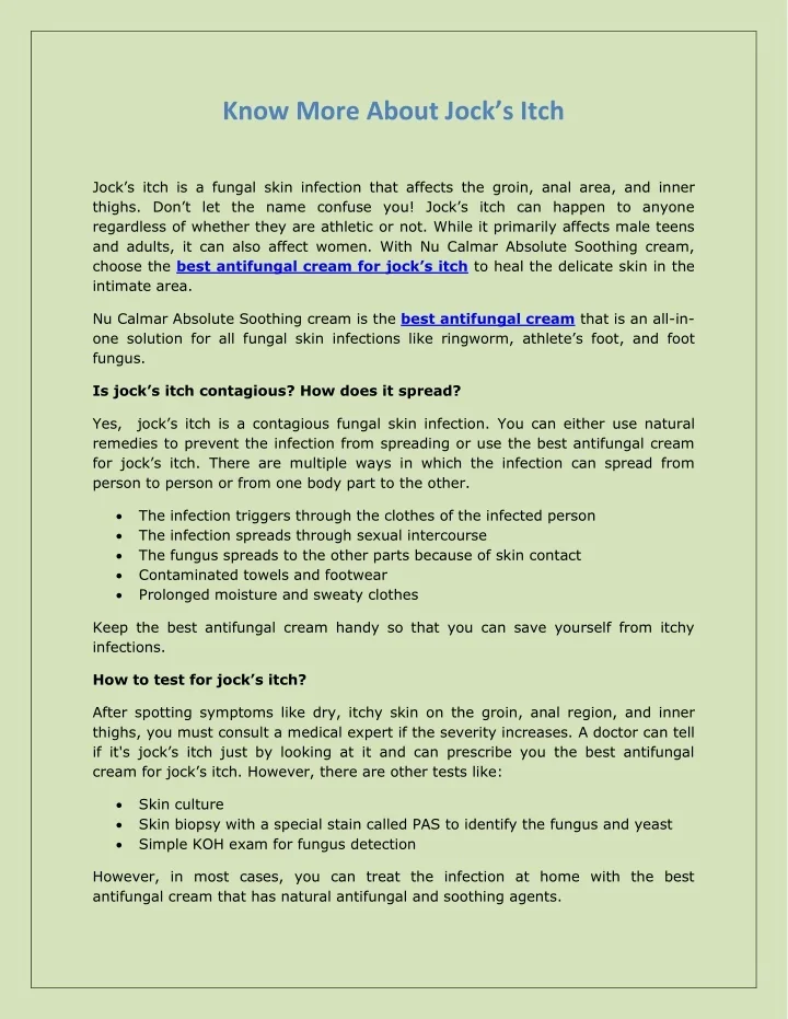 PPT - Know More About Jock’s Itch PowerPoint Presentation, free ...