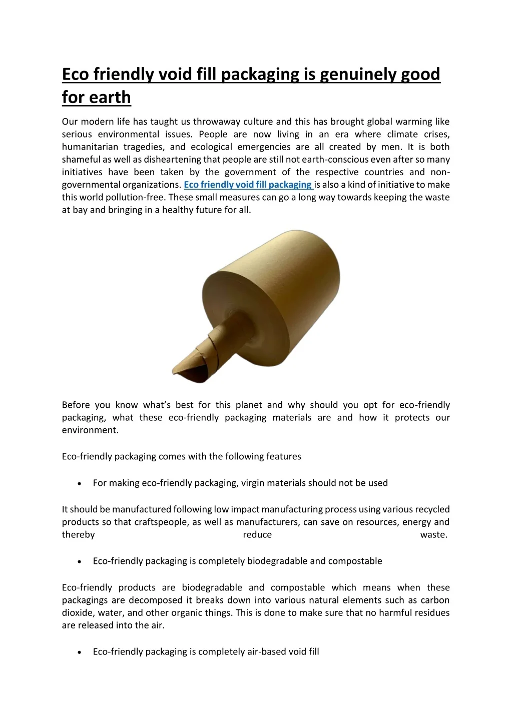 PPT - Eco friendly void fill packaging is genuinely good for earth ...