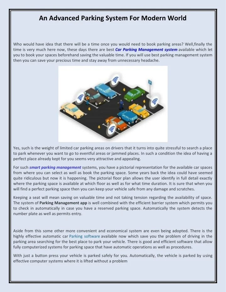 PPT - An Advanced Parking System For Modern World PowerPoint ...
