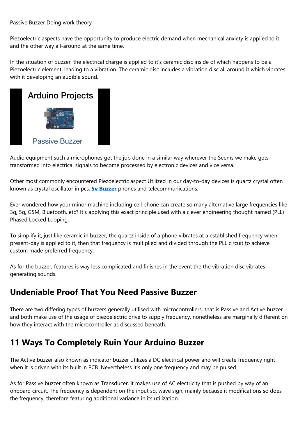 PPT - 10 Things Everyone Hates About Passive Buzzer PowerPoint ...