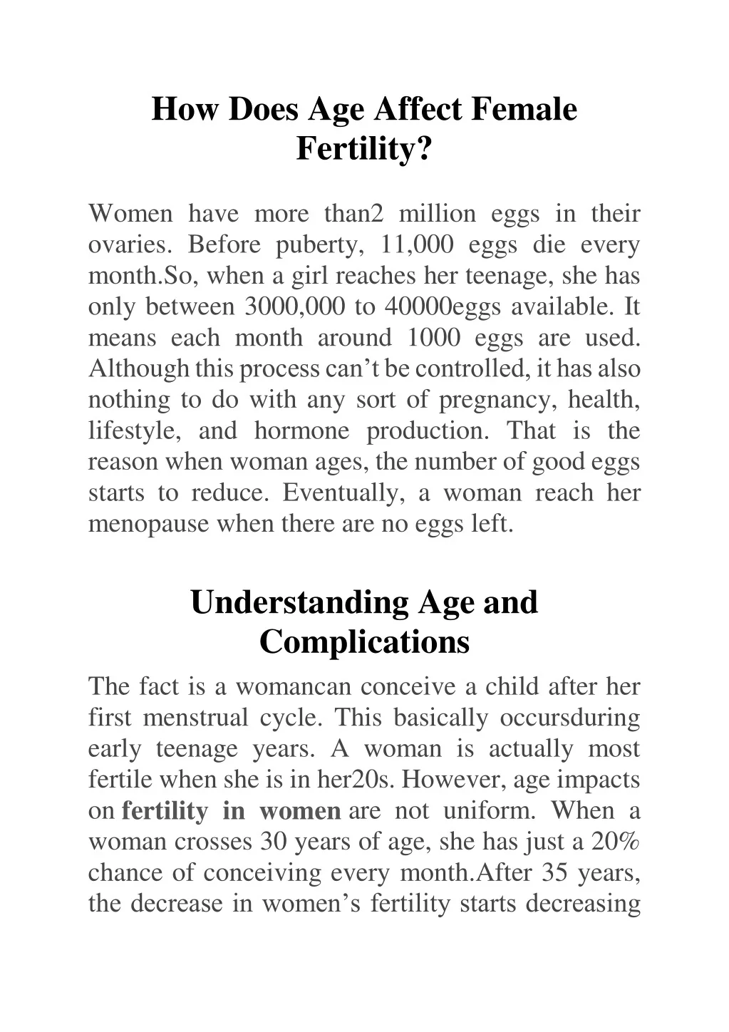 PPT - How Aging Affects Female Fertility PowerPoint Presentation, free ...