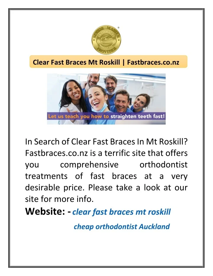 PPT - In Search of Clear Fast Braces In Mt Roskill? Fastbraces.co.nz is ...