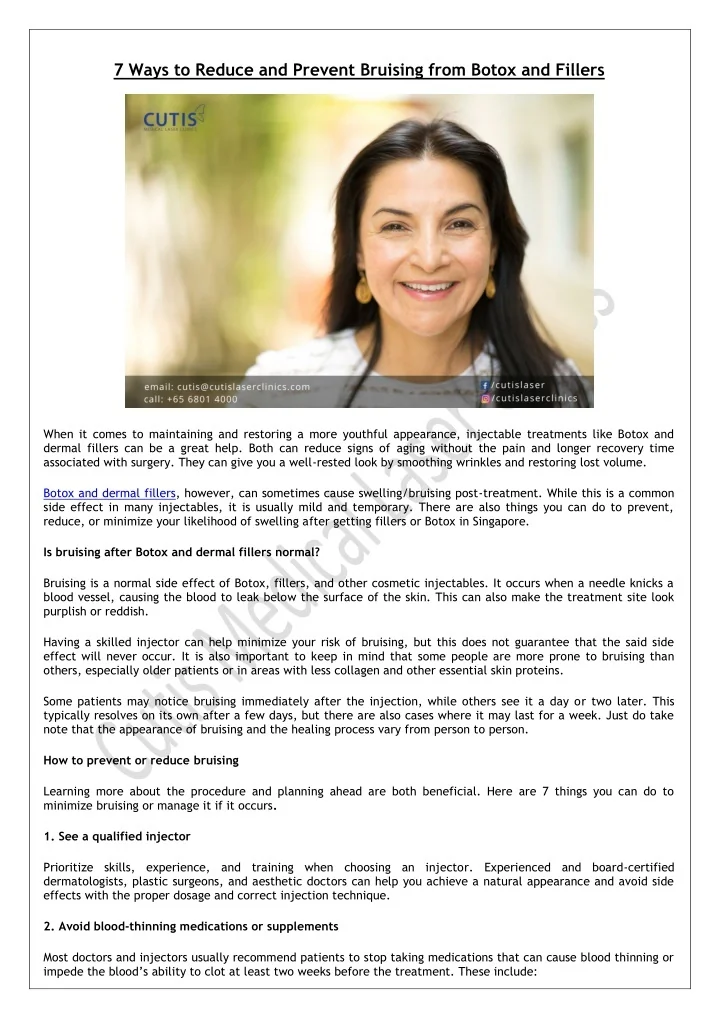 PPT - How to Prevent Bruising after Botox and Dermal Fillers PowerPoint ...