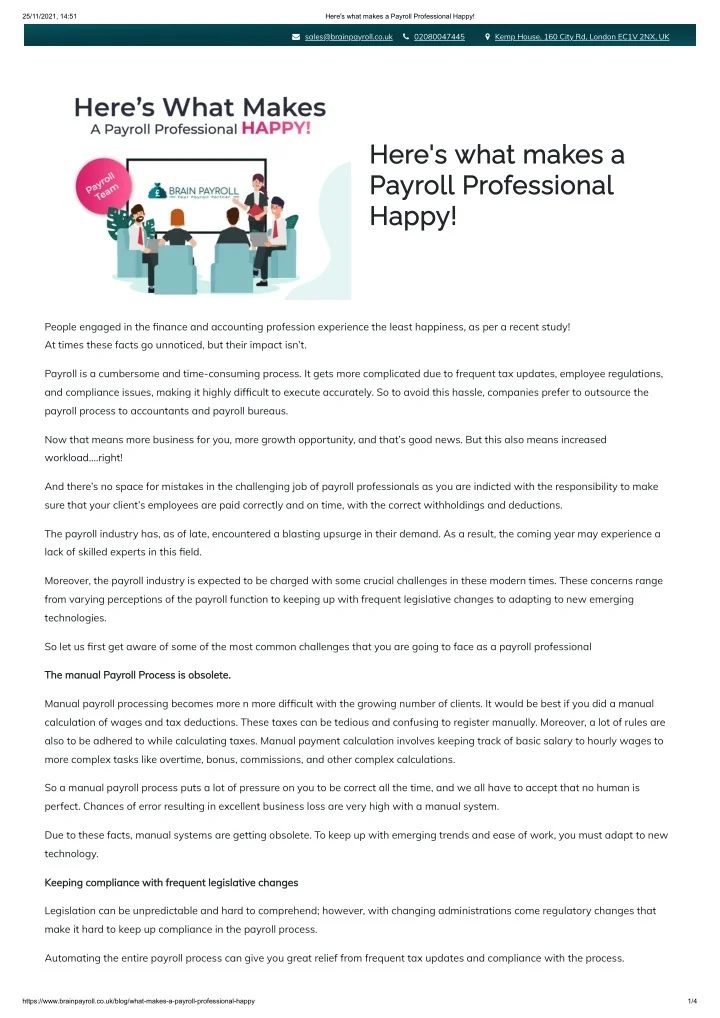 PPT - Here's what makes a Payroll Professional Happy! PowerPoint ...