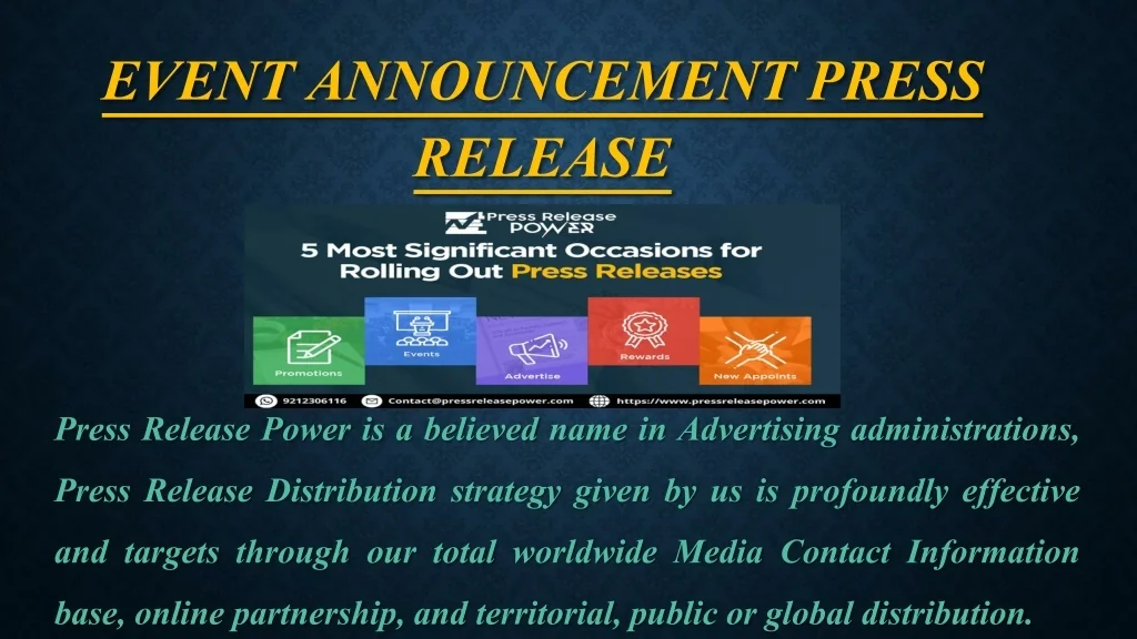 PPT - Best Event Announcement Press Release Services PowerPoint ...