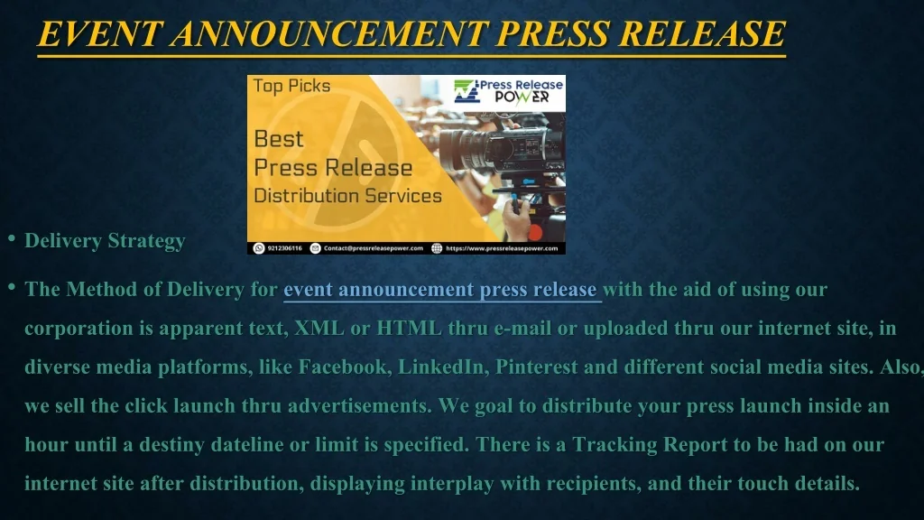 PPT - Best Event Announcement Press Release Services PowerPoint ...