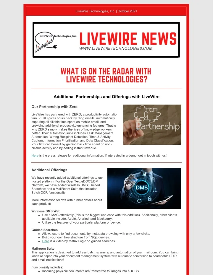 PPT - What is on the Radar with Livewire Technologies PowerPoint Presentation - ID:10984508