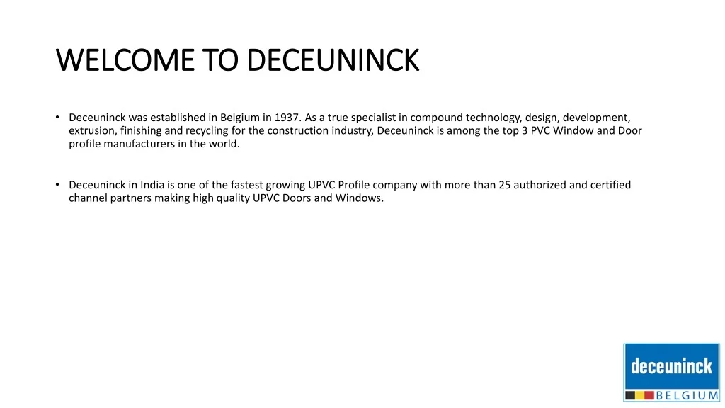 PPT - Best Legend upvc doors - deceuninck PowerPoint Presentation, free download - ID:10985135