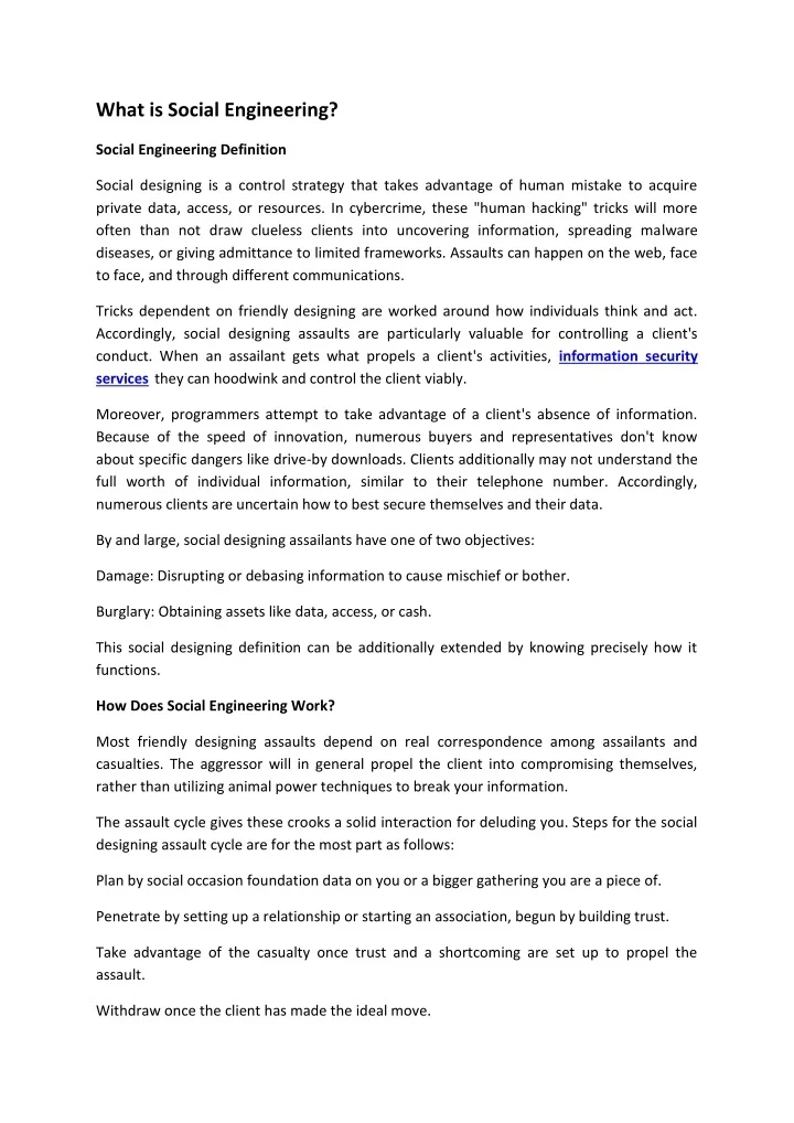 PPT - What is Social Engineering PowerPoint Presentation, free download ...