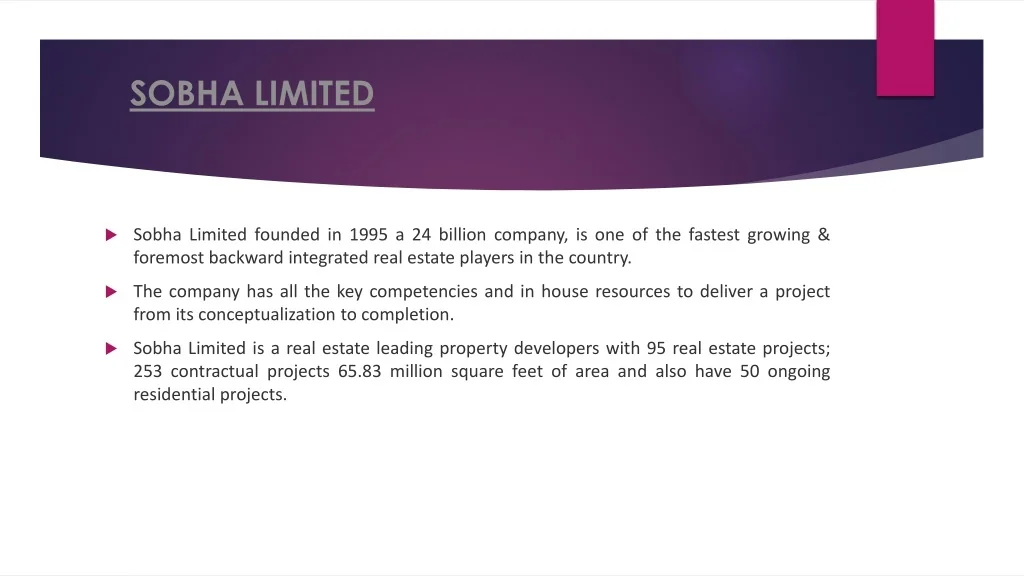 PPT - Sobha Limited Upcoming Real Estate Project In Bangalore ...