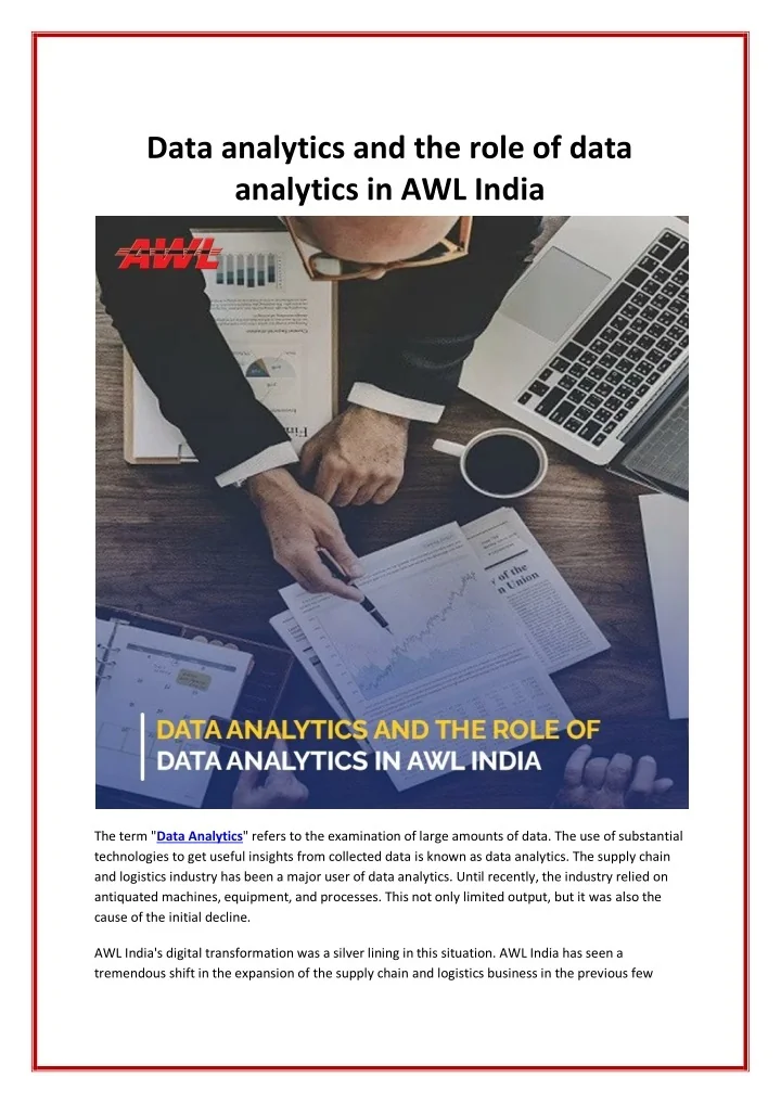 PPT - Data analytics and the role of data analytics in AWL India ...