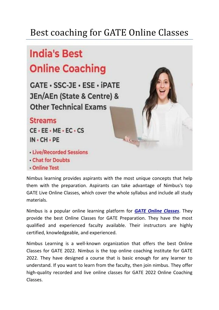 PPT - GATE Online Classes PowerPoint Presentation, free download - ID ...
