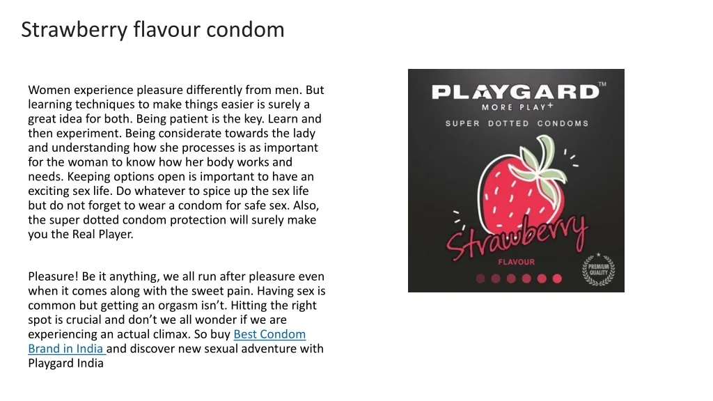 PPT - Strawberry flavor condom PowerPoint Presentation, free download ...