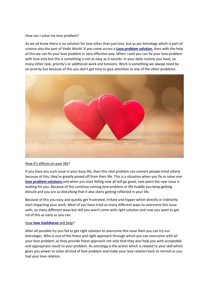 PPT - Top love problem solution for happy and satisfactory love life ...
