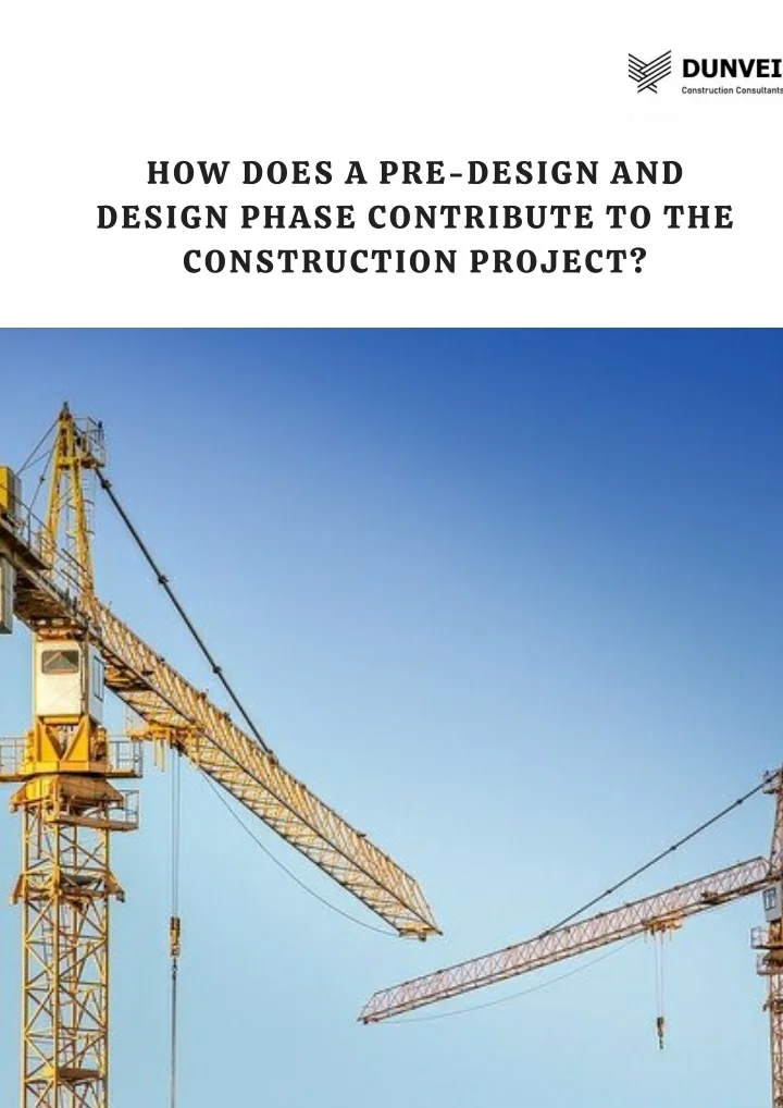 PPT - How does a Pre-design and Design Phase contribute to the ...