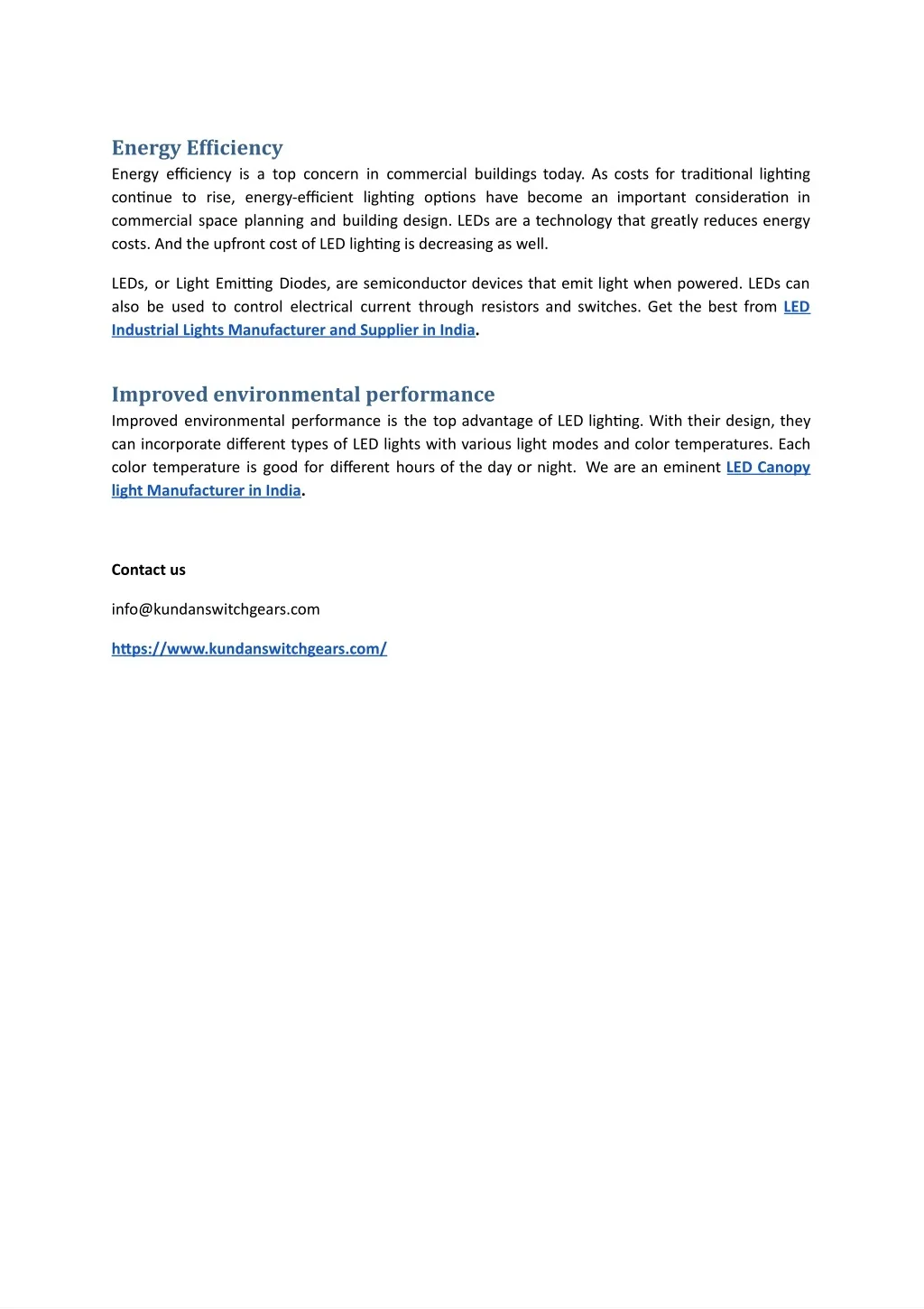 PPT - Top Benefits of LED Lighting for Commercial Applications ...