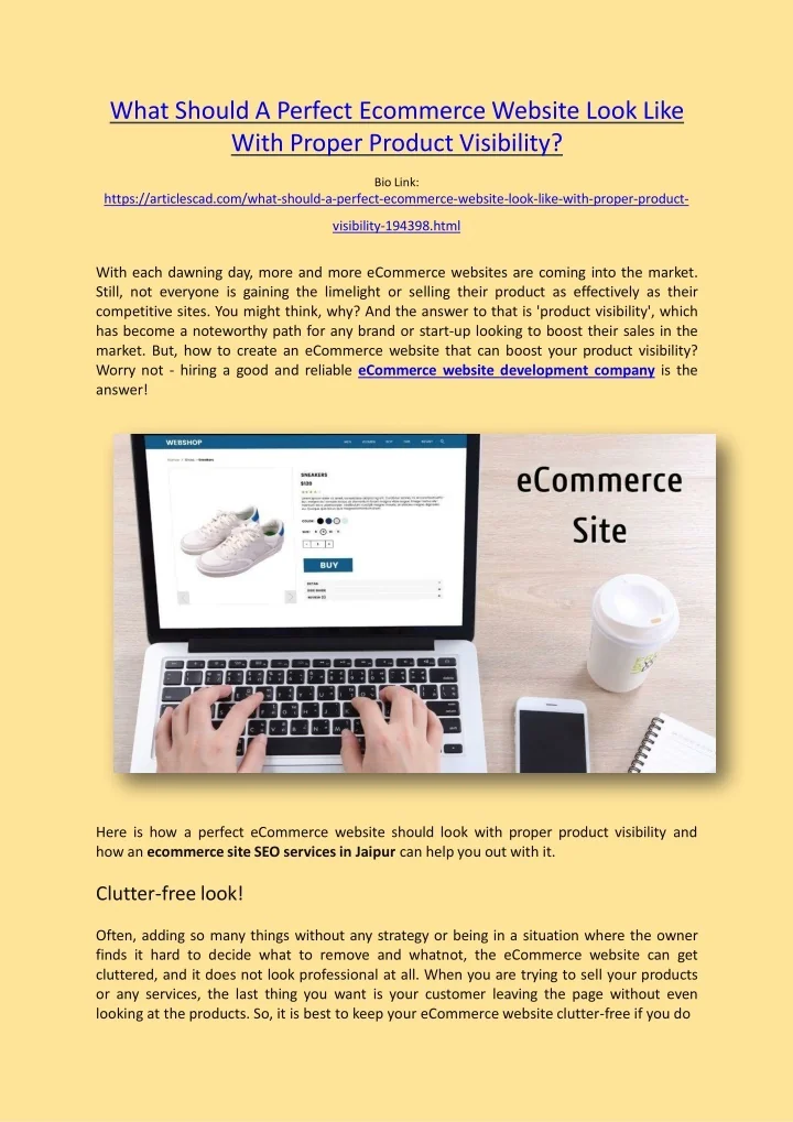 PPT - a perfect ecommerce website look like with proper product ...