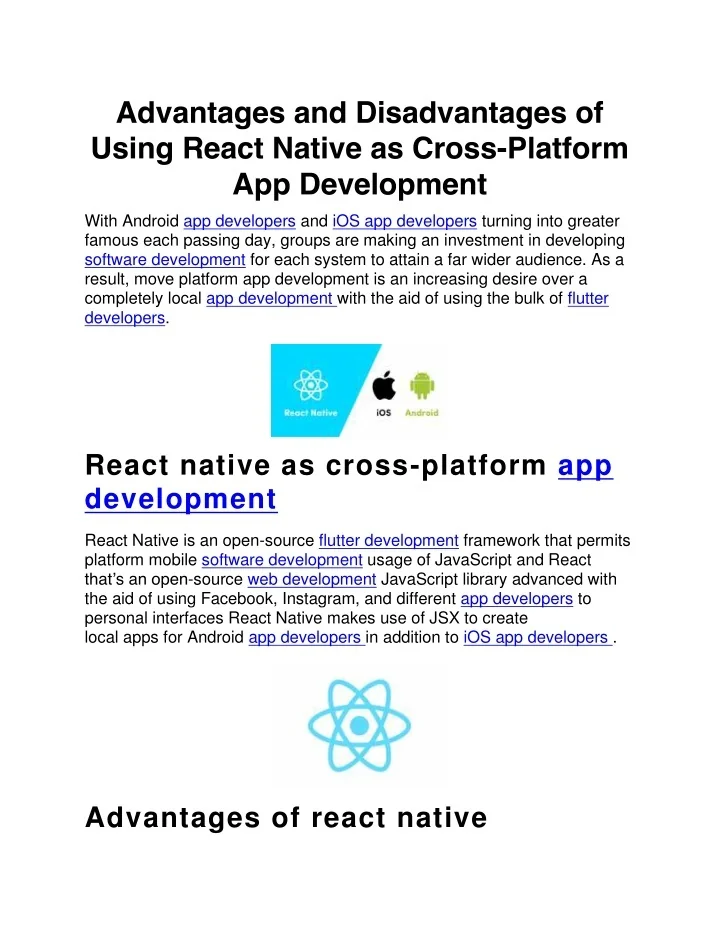 PPT - Advantages and Disadvantages of Using React Native as Cross ...