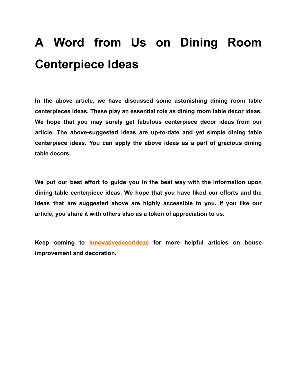 PPT - Find Amazing Dining Table Centerpiece Ideas PowerPoint ...