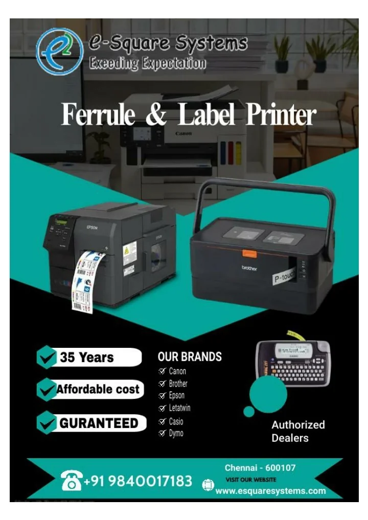 PPT - Ferrule and Label printer dealers in chennai - Esquare PowerPoint ...