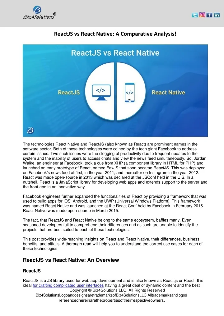 PPT - ReactJS vs React Native A Comparative Analysis PowerPoint ... PPT - ReactJS vs React Native A Comparative Analysis PowerPoint ...
