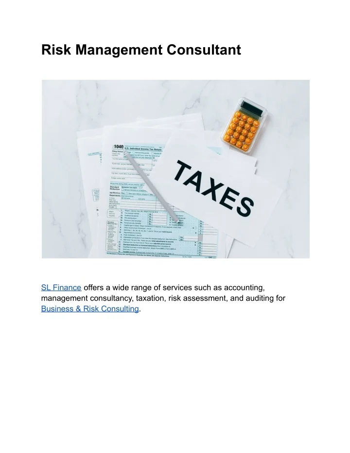 PPT - Risk Management Consultant PowerPoint Presentation, free download ...