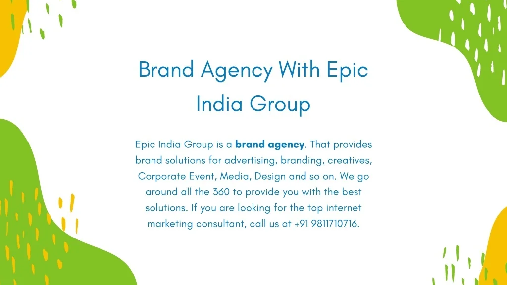 PPT - Brand Agency With Epic India Group PowerPoint Presentation, free ...