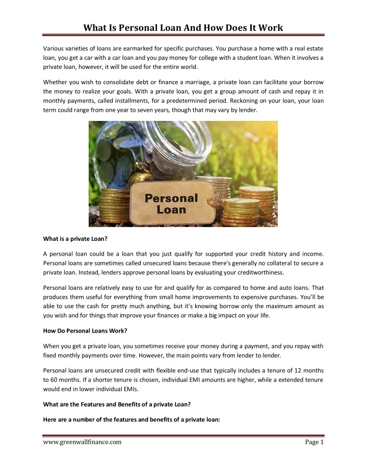 PPT - What Is Personal Loan And How Does It Work PowerPoint ...