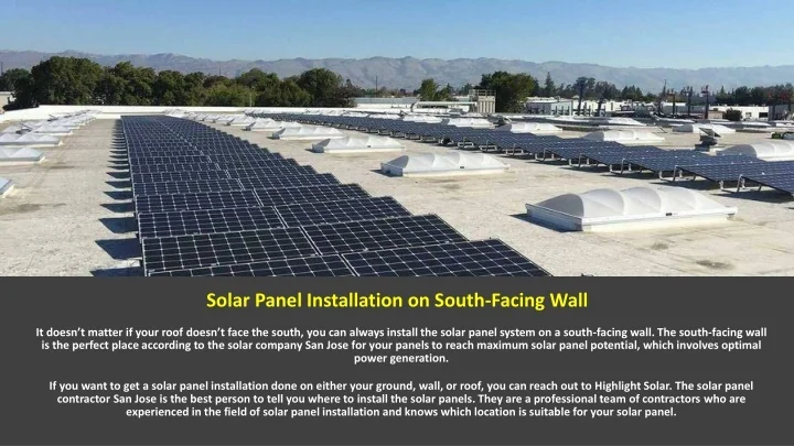PPT - Solar Panel Installation on South-Facing Wall PowerPoint ...