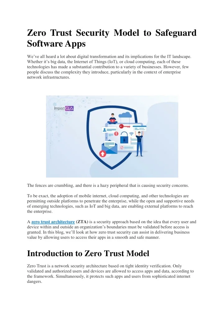 PPT - Zero Trust Security Model to Safeguard Software Apps PowerPoint Presentation - ID:11005457