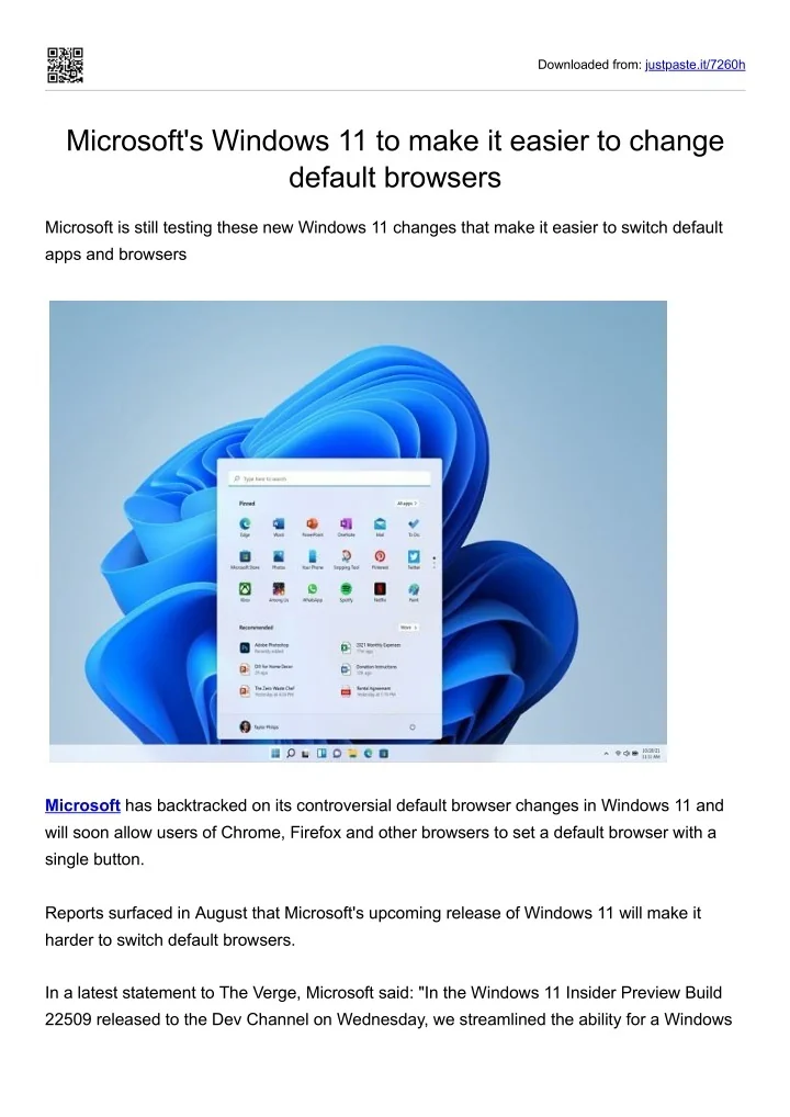 PPT - Microsoft's Windows 11 to make it easier to change default ...