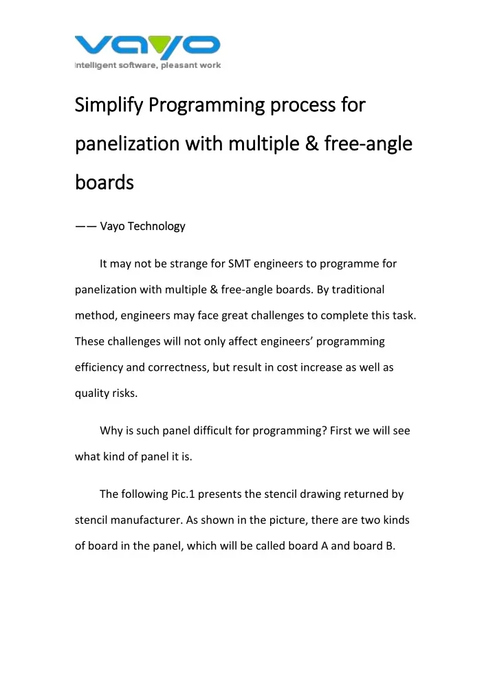 PPT - Simplify Programming process for panelization with multiple ...