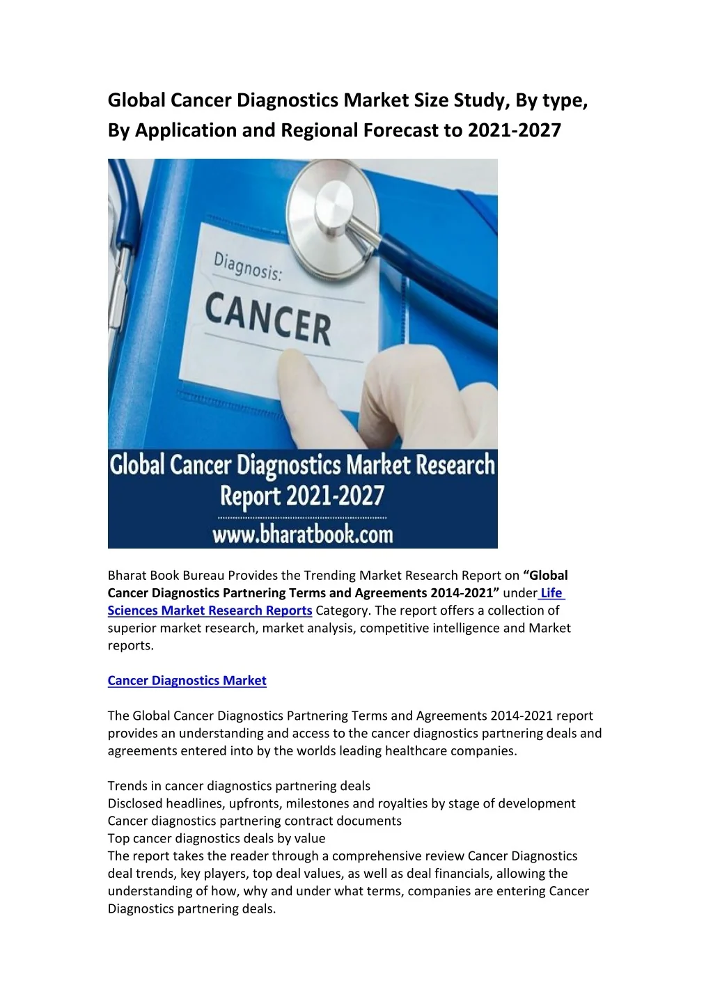 PPT - Global Cancer Diagnostics Market Research Report 2021-2027 ...
