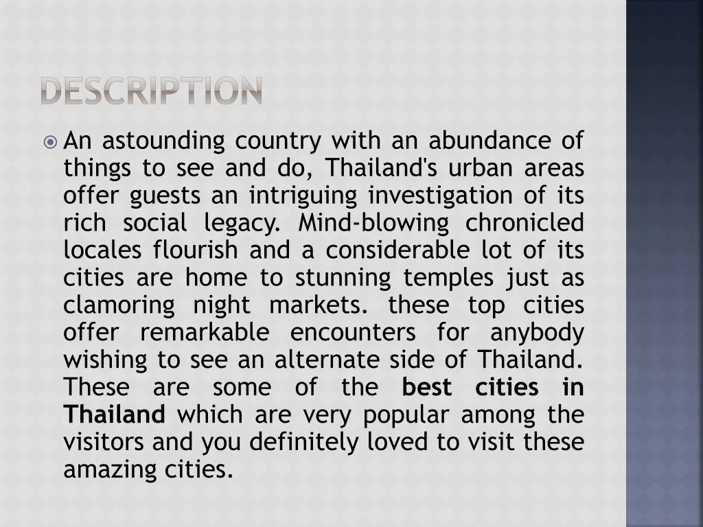 PPT - Best Cities in Thailand PowerPoint Presentation, free download ...