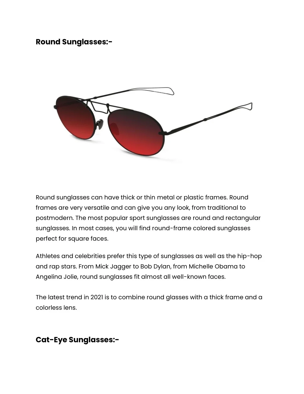 PPT - 4 Types of Trendy Sunglasses You Must Try PowerPoint Presentation ...