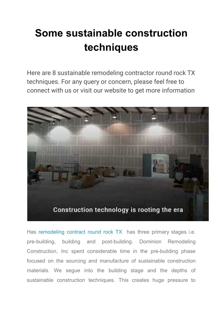PPT - Some sustainable construction techniques PowerPoint Presentation ...