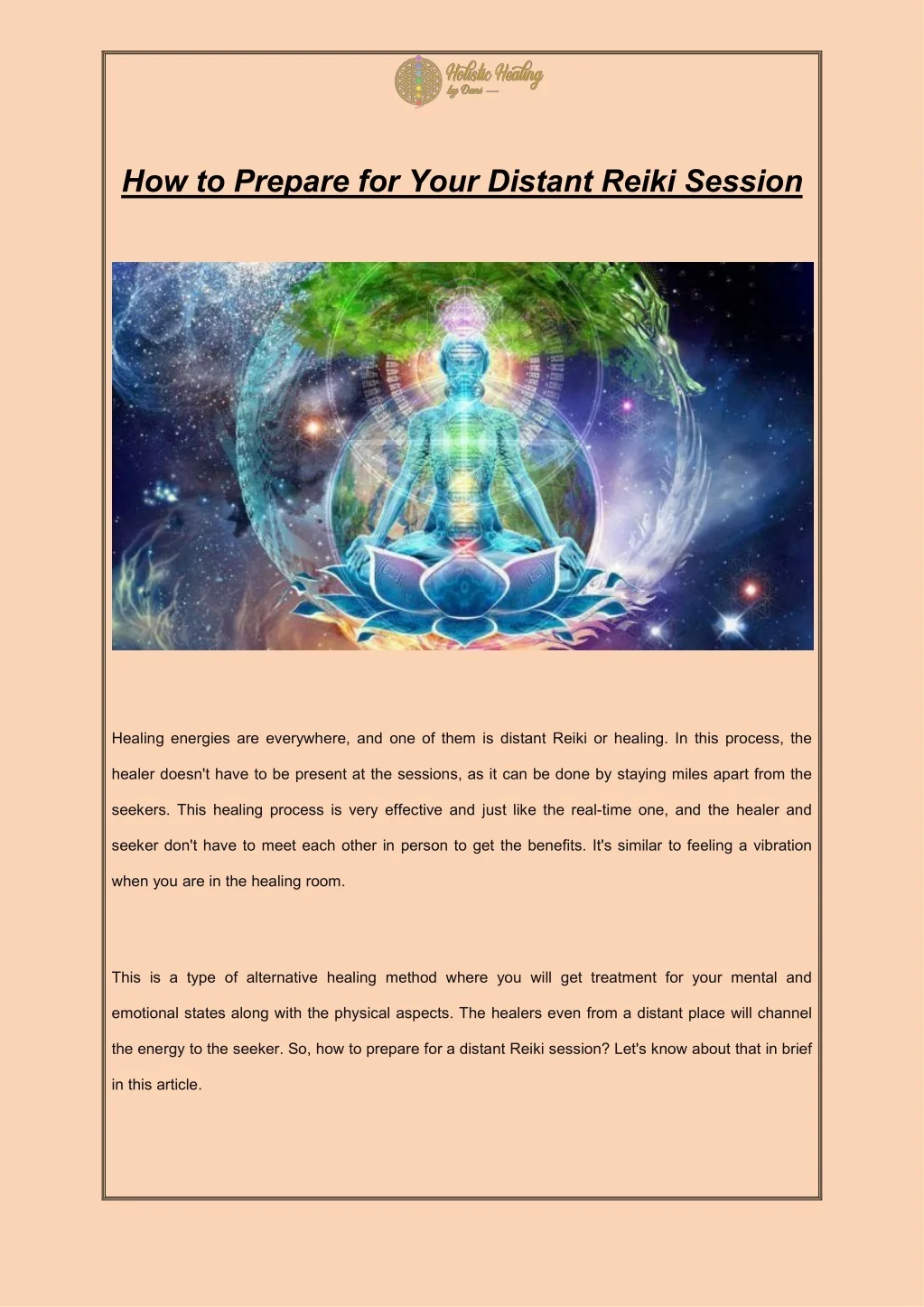 PPT - How to Prepare for Your Distant Reiki Session – Healing Sydney ...