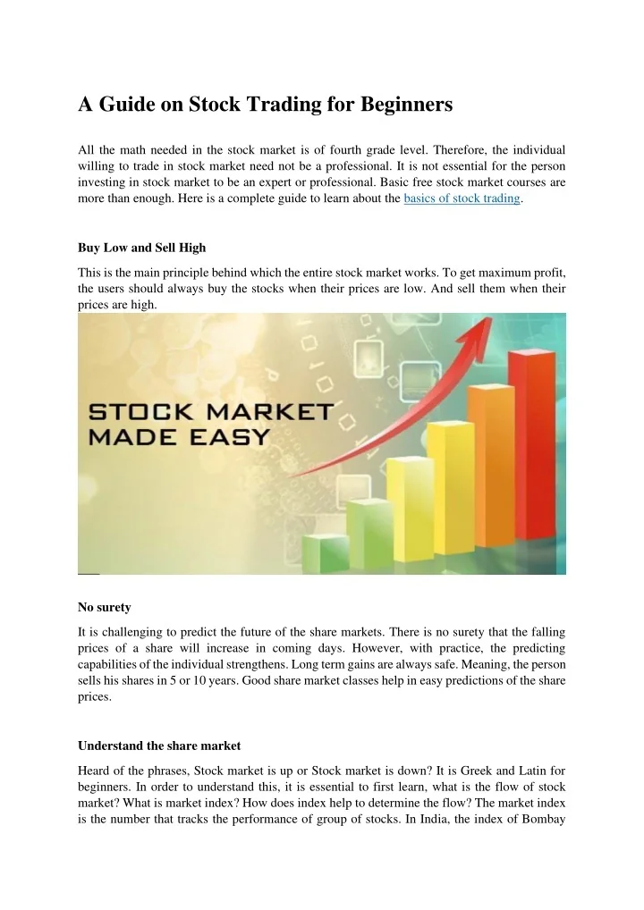 Ppt A Complete Guide On Stock Trading For Beginners Powerpoint