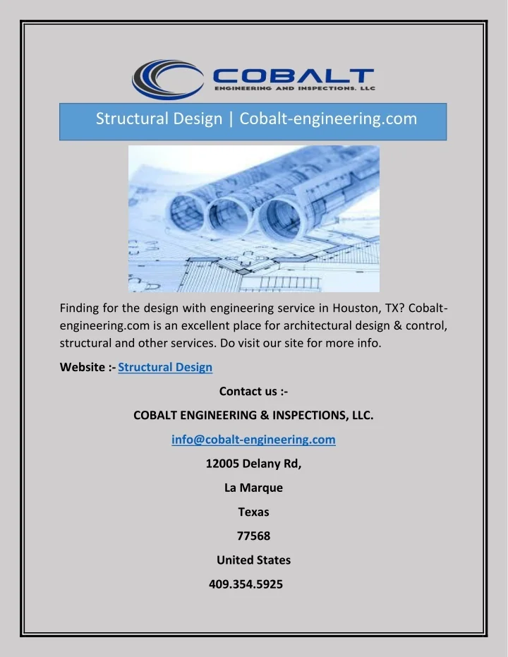 PPT - Structural Design | Cobalt-engineering.com PowerPoint Presentation - ID:11011843