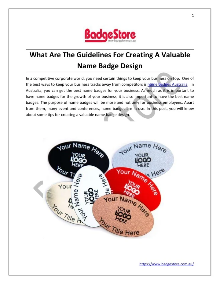 PPT - What Are The Guidelines For Creating A Valuable Name Badge Design ...
